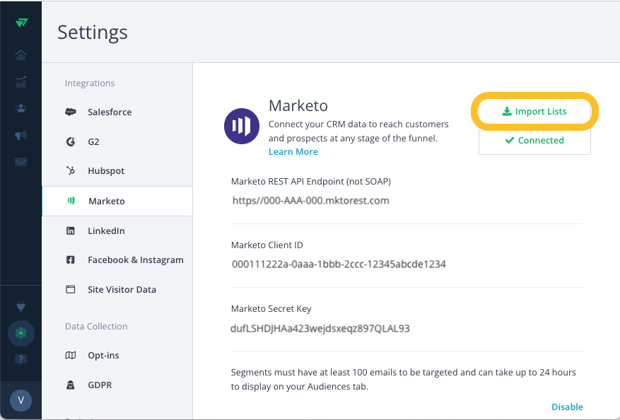 Import Marketo Static Lists – RollWorks